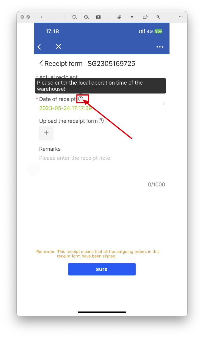 Bug 2671 【h5 赫德智能仓库系统 签收单】签收日期处,点击 ”显示提示语的图标,可点击范围应调整大一点,现在很难点击到 物流